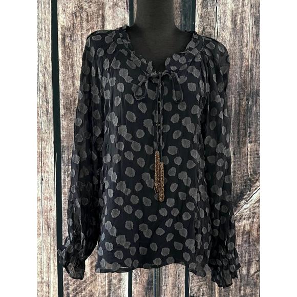 Aratta | Tops | New Aratta Womens Dot Shirt In Black | Poshmark